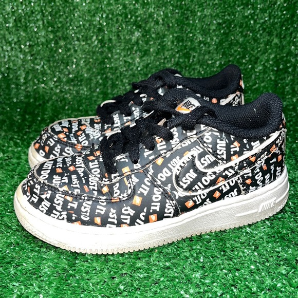 Nike | Shoes | Nike Air Force Lv8 Jdi Af1 Black Orange Just Do It 218 ...